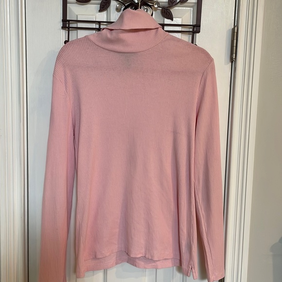 Lauren Ralph Lauren | Tops | Ralph Lauren Pale Pink Turtleneck W Faux ...